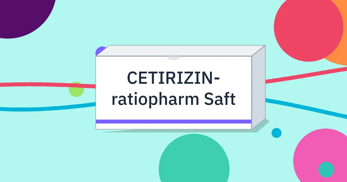 Symbolbild: Packung mit der Aufschrift CETIRIZIN-ratiopharm Saft (PZN 02191085) – Verfügbarkeit und Bezug in Apotheken in Frankfurt am Main