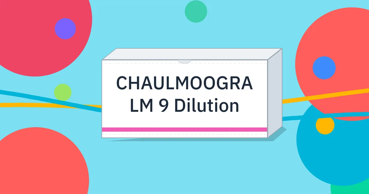 Symbolbild: Packung mit der Aufschrift CHAULMOOGRA LM 9 Dilution (PZN 13438933) – Verfügbarkeit und Bezug in Apotheken in Frankfurt am Main