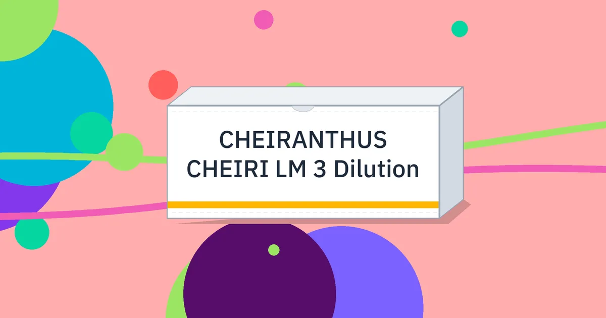 Symbolbild: Packung mit der Aufschrift CHEIRANTHUS CHEIRI LM 3 Dilution (PZN 13439329) – Verfügbarkeit und Bezug in Apotheken in Frankfurt am Main