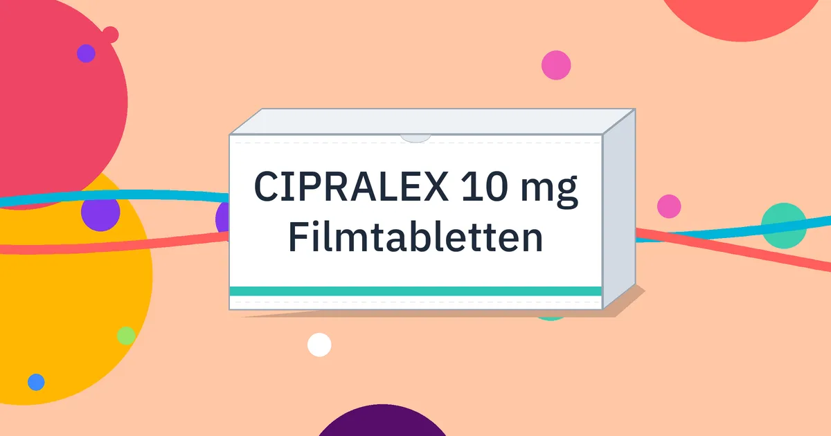 Symbolbild: Packung mit der Aufschrift CIPRALEX 10 mg Filmtabletten (PZN 01547226) – Verfügbarkeit und Bezug in Apotheken in Frankfurt am Main