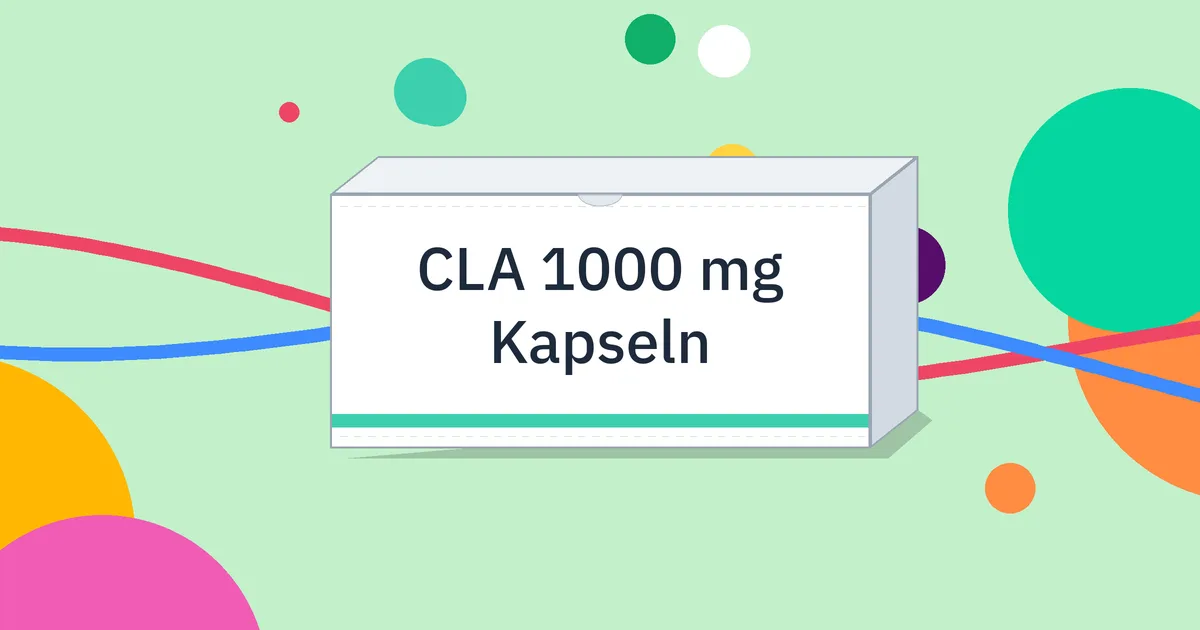 Symbolbild: Packung mit der Aufschrift CLA 1000 mg Kapseln (PZN 00272371) – Verfügbarkeit und Bezug in Apotheken in Frankfurt am Main