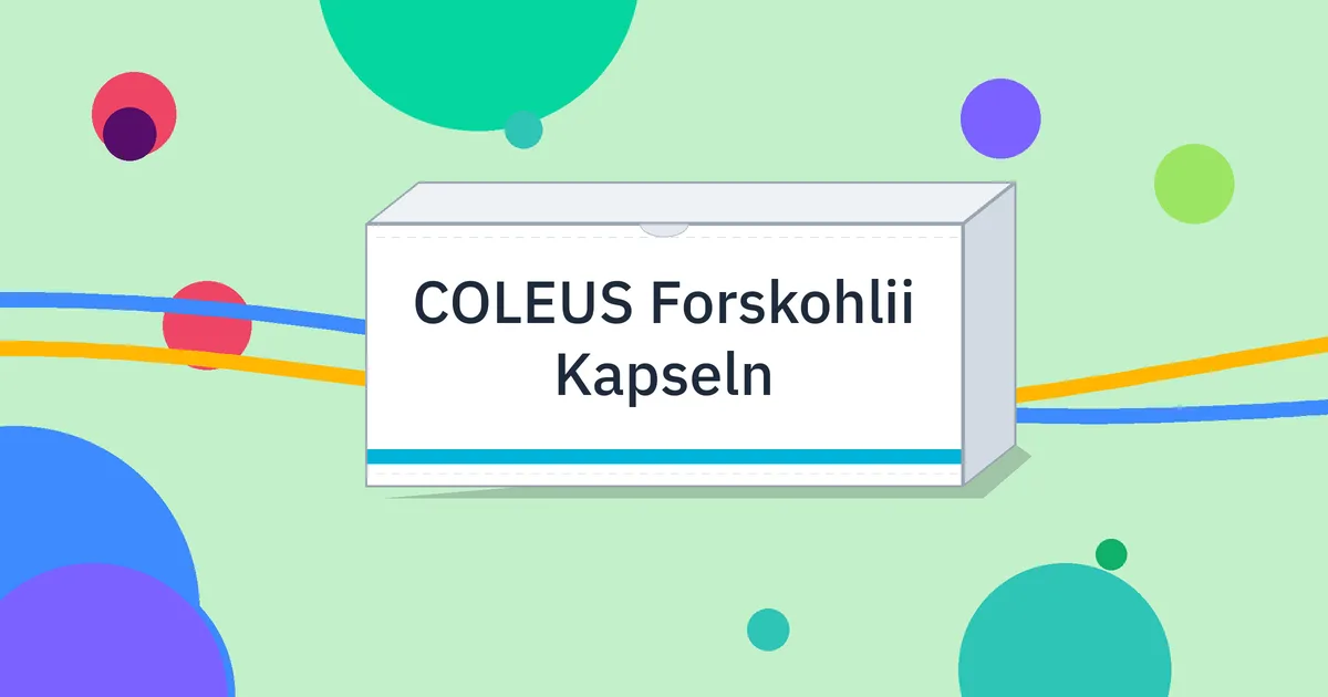 Symbolbild: Packung mit der Aufschrift COLEUS Forskohlii Kapseln (PZN 17512371) – Verfügbarkeit und Bezug in Apotheken in Frankfurt am Main