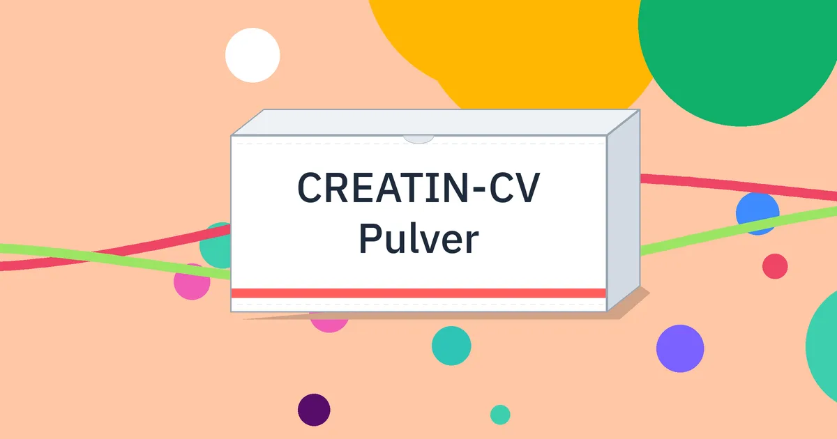 Symbolbild: Packung mit der Aufschrift CREATIN-CV Pulver (PZN 19236113) – Verfügbarkeit und Bezug in Apotheken in Frankfurt am Main