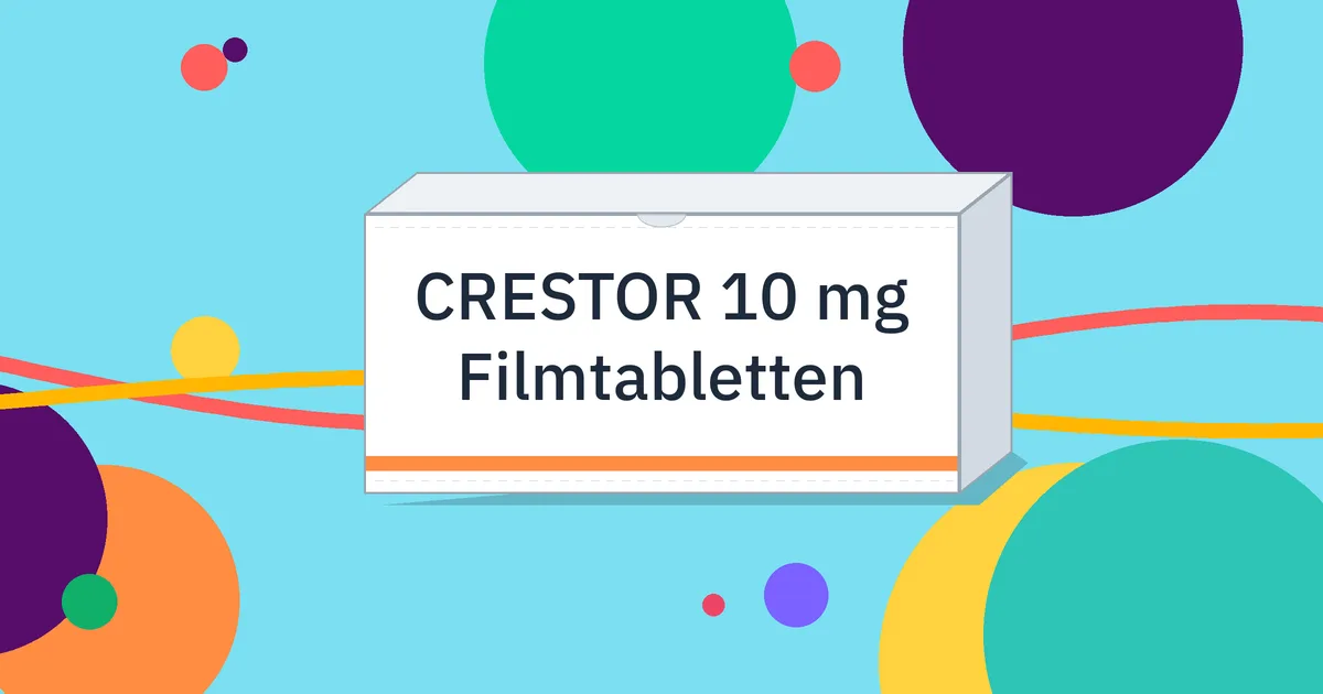 Symbolbild: Packung mit der Aufschrift CRESTOR 10 mg Filmtabletten (PZN 06429081) – Verfügbarkeit und Bezug in Apotheken in Frankfurt am Main