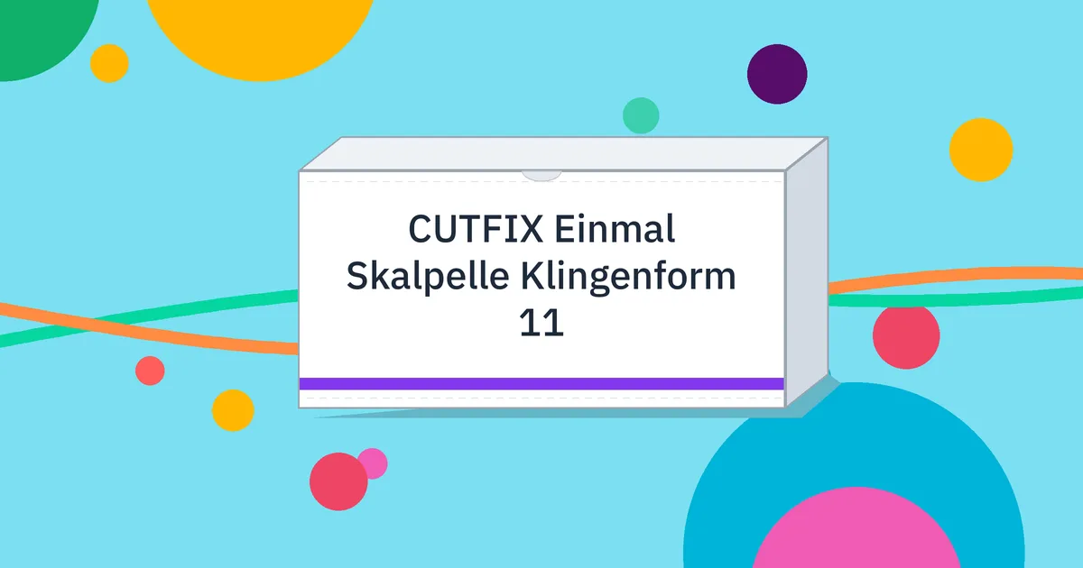 Symbolbild: Packung mit der Aufschrift CUTFIX Einmal Skalpelle Klingenform 11 (PZN 08442921) – Verfügbarkeit und Bezug in Apotheken in Frankfurt am Main