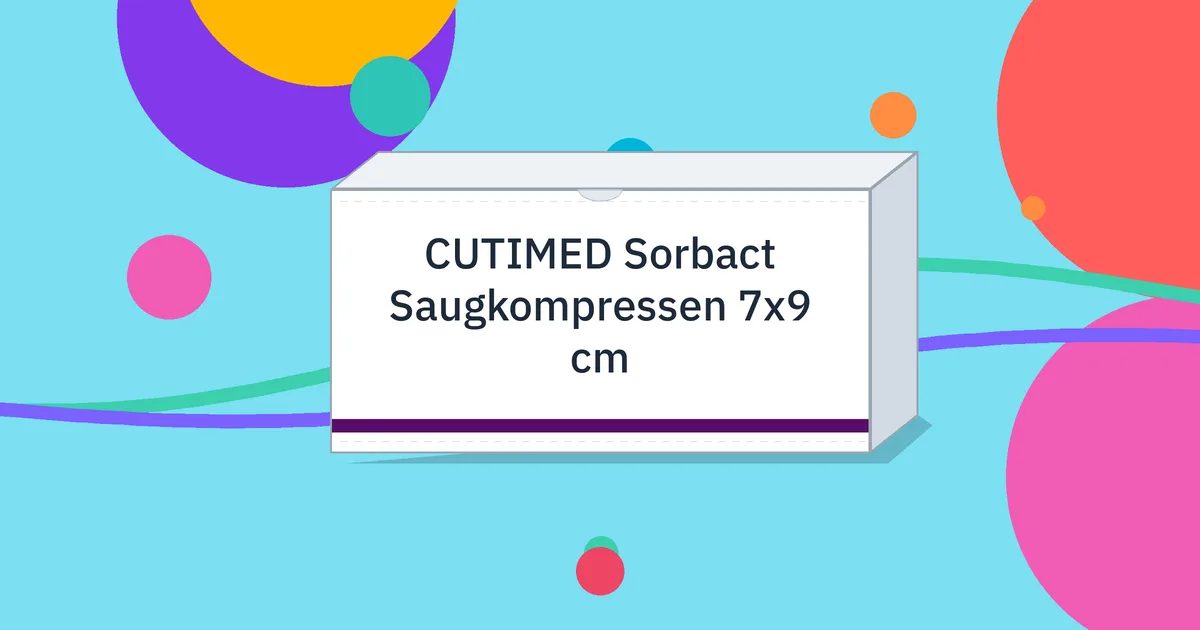 Symbolbild: Packung mit der Aufschrift CUTIMED Sorbact Saugkompressen 7x9 cm (PZN 16027225) – Verfügbarkeit und Bezug in Apotheken in Frankfurt am Main