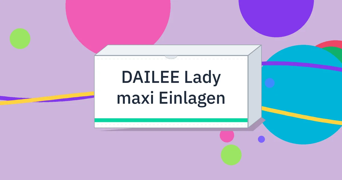 Symbolbild: Packung mit der Aufschrift DAILEE Lady maxi Einlagen (PZN 18820985) – Verfügbarkeit und Bezug in Apotheken in Frankfurt am Main