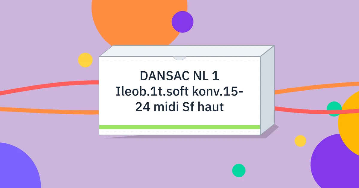 Symbolbild: Packung mit der Aufschrift DANSAC NL 1 Ileob.1t.soft konv.15-24 midi Sf haut (PZN 10344611) – Verfügbarkeit und Bezug in Apotheken in Frankfurt am Main