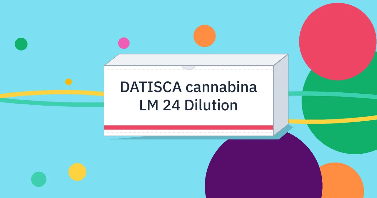 Symbolbild: Packung mit der Aufschrift DATISCA cannabina LM 24 Dilution (PZN 13462044) – Verfügbarkeit und Bezug in Apotheken in Frankfurt am Main