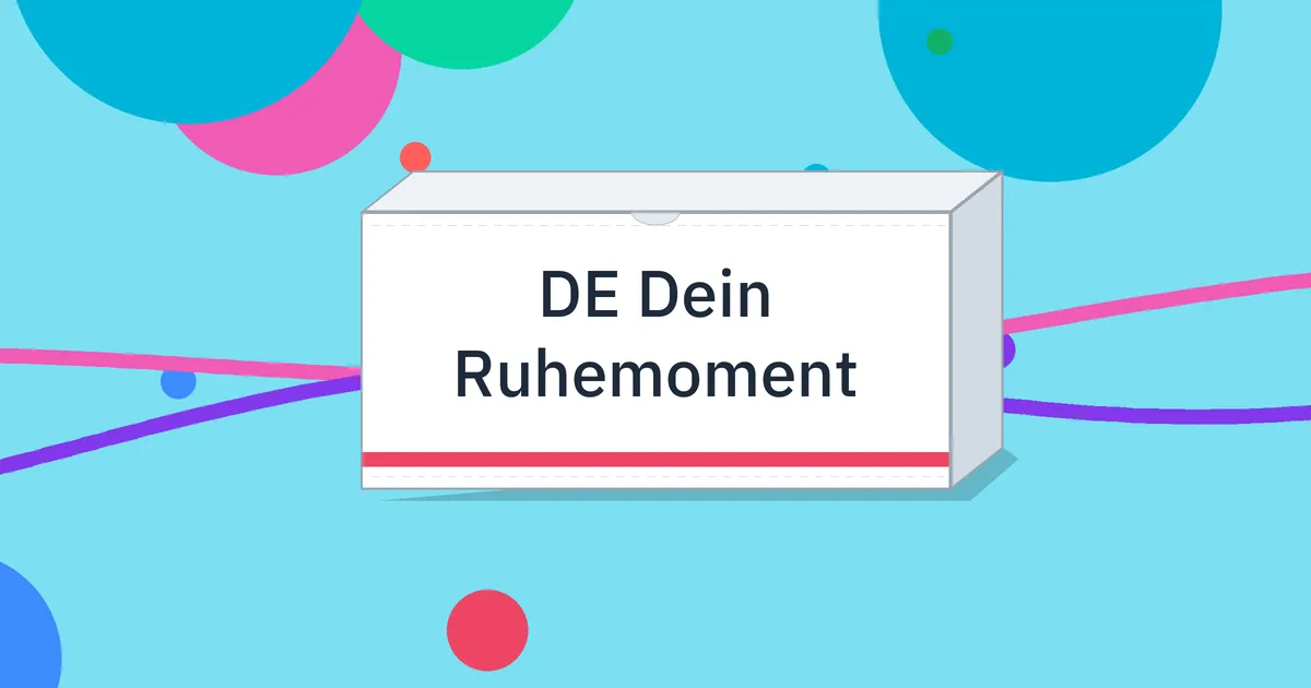 Symbolbild: Packung mit der Aufschrift DE Dein Ruhemoment (PZN 16685477) – Verfügbarkeit und Bezug in Apotheken in Frankfurt am Main
