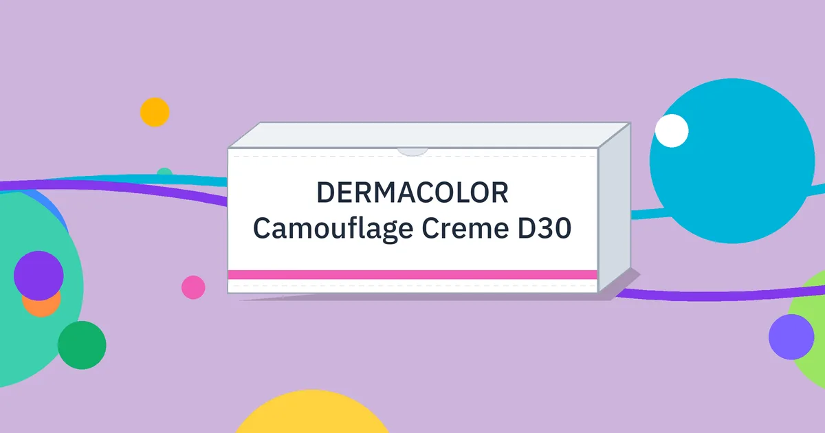 Symbolbild: Packung mit der Aufschrift DERMACOLOR Camouflage Creme D30 (PZN 15819421) – Verfügbarkeit und Bezug in Apotheken in Frankfurt am Main