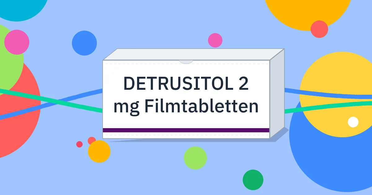 Symbolbild: Packung mit der Aufschrift DETRUSITOL 2 mg Filmtabletten (PZN 00234672) – Verfügbarkeit und Bezug in Apotheken in Frankfurt am Main