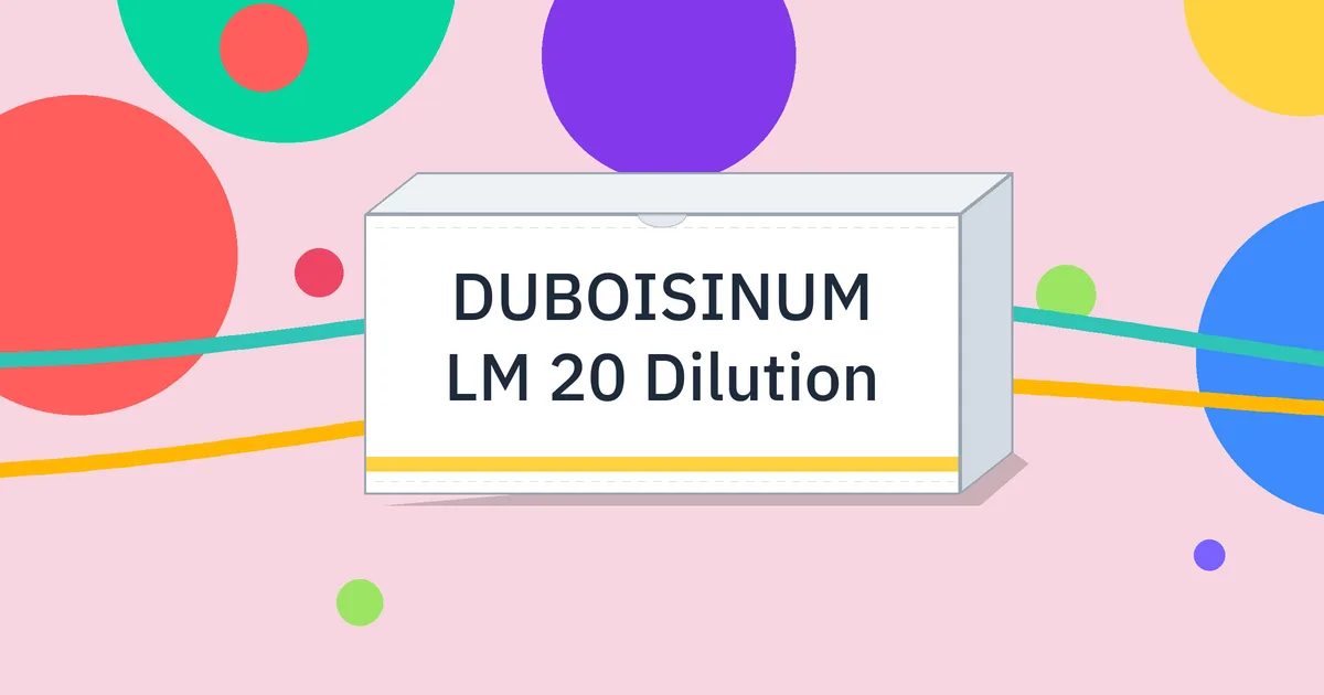 Symbolbild: Packung mit der Aufschrift DUBOISINUM LM 20 Dilution (PZN 13467567) – Verfügbarkeit und Bezug in Apotheken in Frankfurt am Main