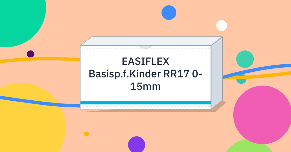 Symbolbild: Packung mit der Aufschrift EASIFLEX Basisp.f.Kinder RR17 0-15mm (PZN 03866705) – Verfügbarkeit und Bezug in Apotheken in Frankfurt am Main