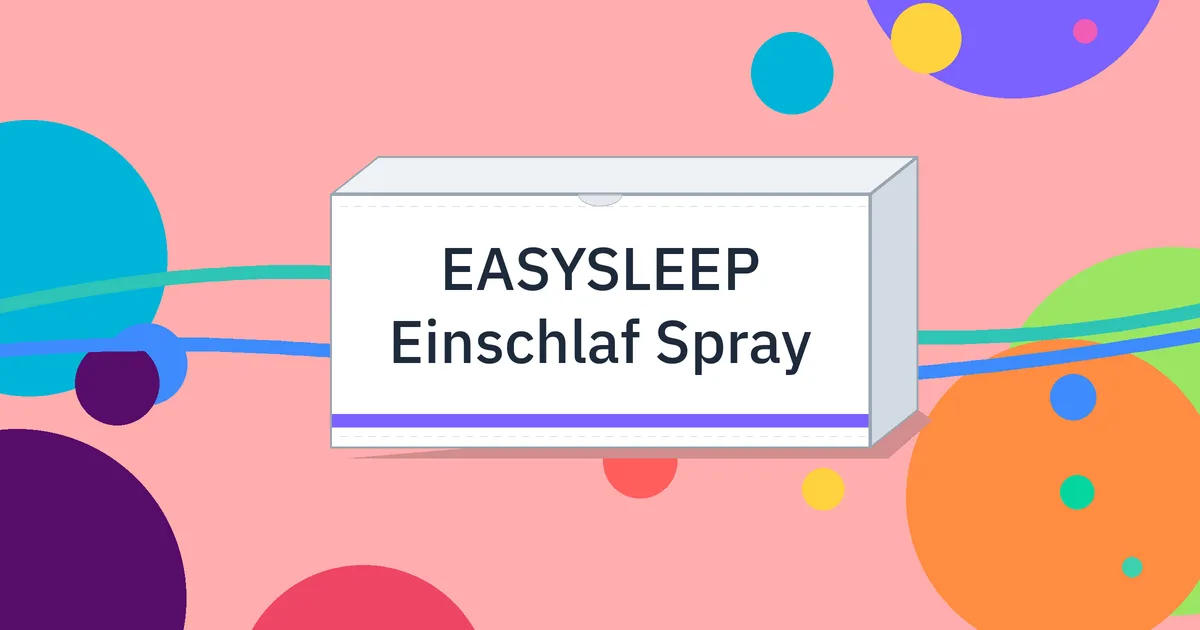 Symbolbild: Packung mit der Aufschrift EASYSLEEP Einschlaf Spray (PZN 17454449) – Verfügbarkeit und Bezug in Apotheken in Frankfurt am Main