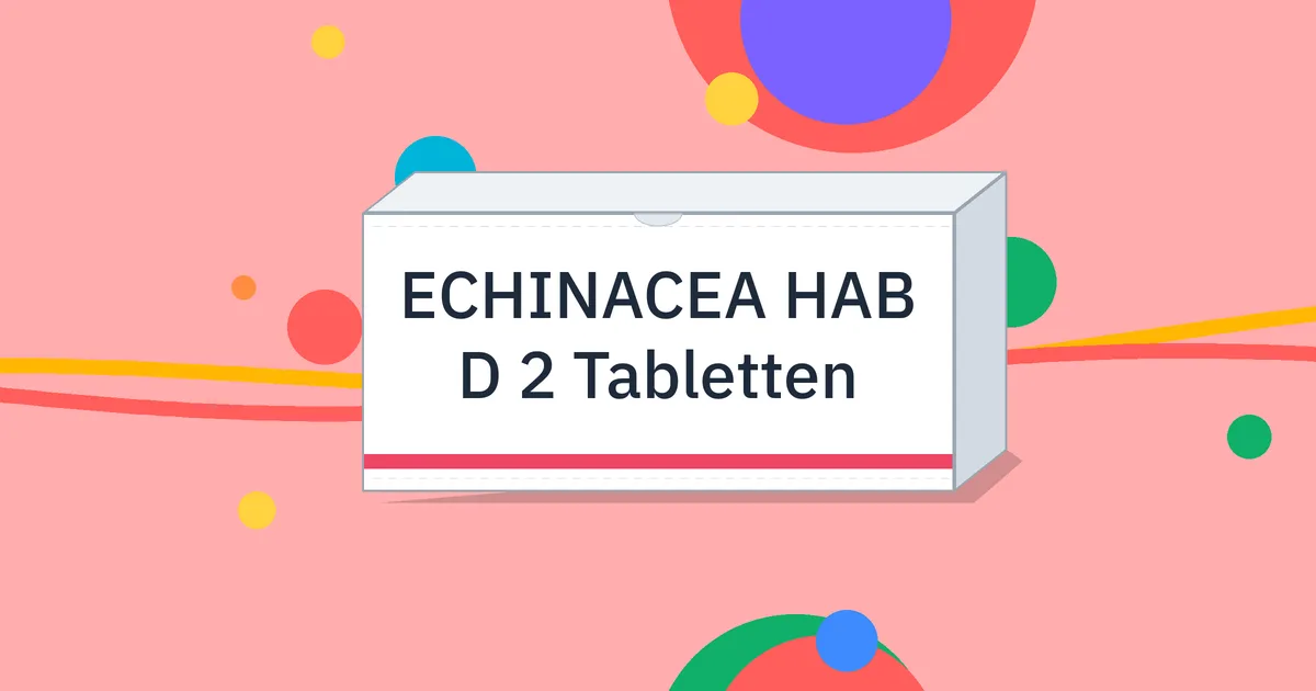 Symbolbild: Packung mit der Aufschrift ECHINACEA HAB D 2 Tabletten (PZN 02629877) – Verfügbarkeit und Bezug in Apotheken in Frankfurt am Main