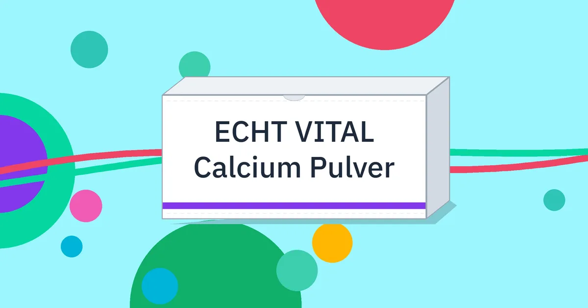 Symbolbild: Packung mit der Aufschrift ECHT VITAL Calcium Pulver (PZN 13421565) – Verfügbarkeit und Bezug in Apotheken in Frankfurt am Main