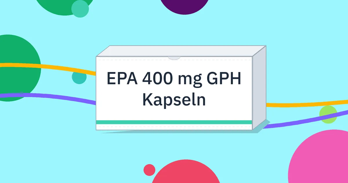 Symbolbild: Packung mit der Aufschrift EPA 400 mg GPH Kapseln (PZN 11190340) – Verfügbarkeit und Bezug in Apotheken in Frankfurt am Main