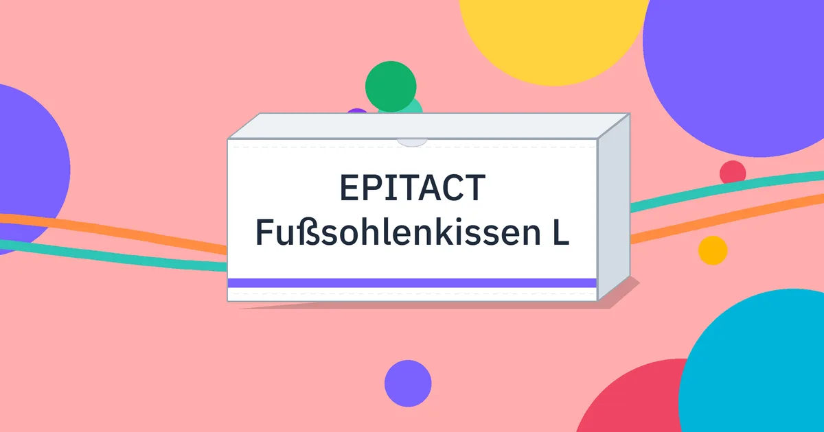 Symbolbild: Packung mit der Aufschrift EPITACT Fußsohlenkissen L (PZN 14290349) – Verfügbarkeit und Bezug in Apotheken in Frankfurt am Main