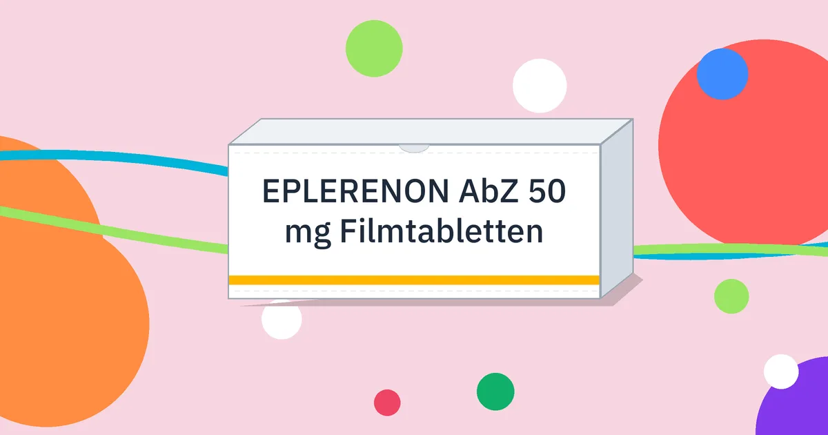 Symbolbild: Packung mit der Aufschrift EPLERENON AbZ 50 mg Filmtabletten (PZN 10171004) – Verfügbarkeit und Bezug in Apotheken in Frankfurt am Main