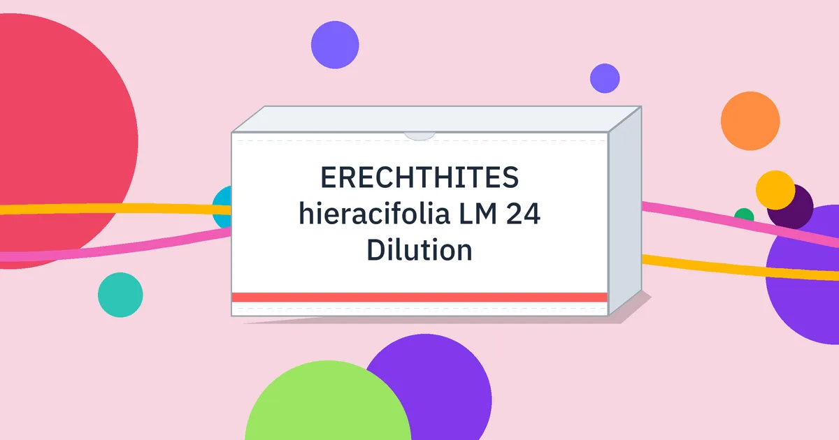 Symbolbild: Packung mit der Aufschrift ERECHTHITES hieracifolia LM 24 Dilution (PZN 13474509) – Verfügbarkeit und Bezug in Apotheken in Frankfurt am Main