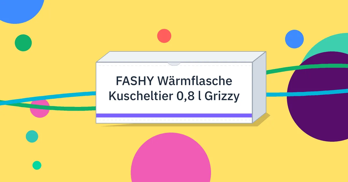 Symbolbild: Packung mit der Aufschrift FASHY Wärmflasche Kuscheltier 0,8 l Grizzy (PZN 18648351) – Verfügbarkeit und Bezug in Apotheken in Frankfurt am Main