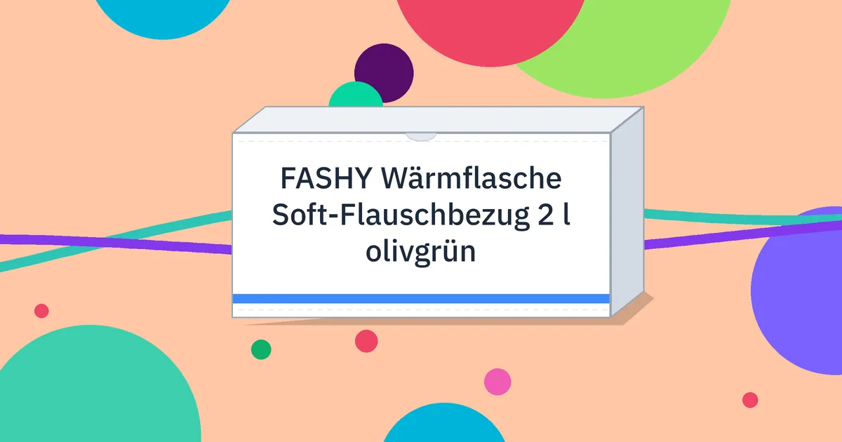 Symbolbild: Packung mit der Aufschrift FASHY Wärmflasche Soft-Flauschbezug 2 l olivgrün (PZN 18649238) – Verfügbarkeit und Bezug in Apotheken in Frankfurt am Main