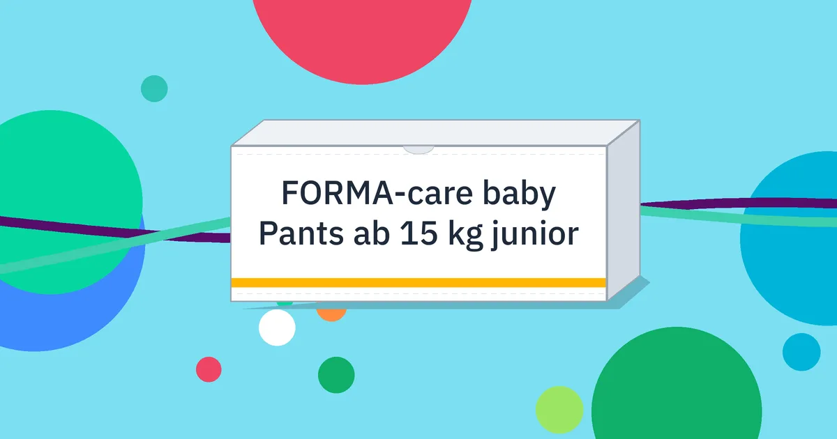 Symbolbild: Packung mit der Aufschrift FORMA-care baby Pants ab 15 kg junior (PZN 19385451) – Verfügbarkeit und Bezug in Apotheken in Frankfurt am Main