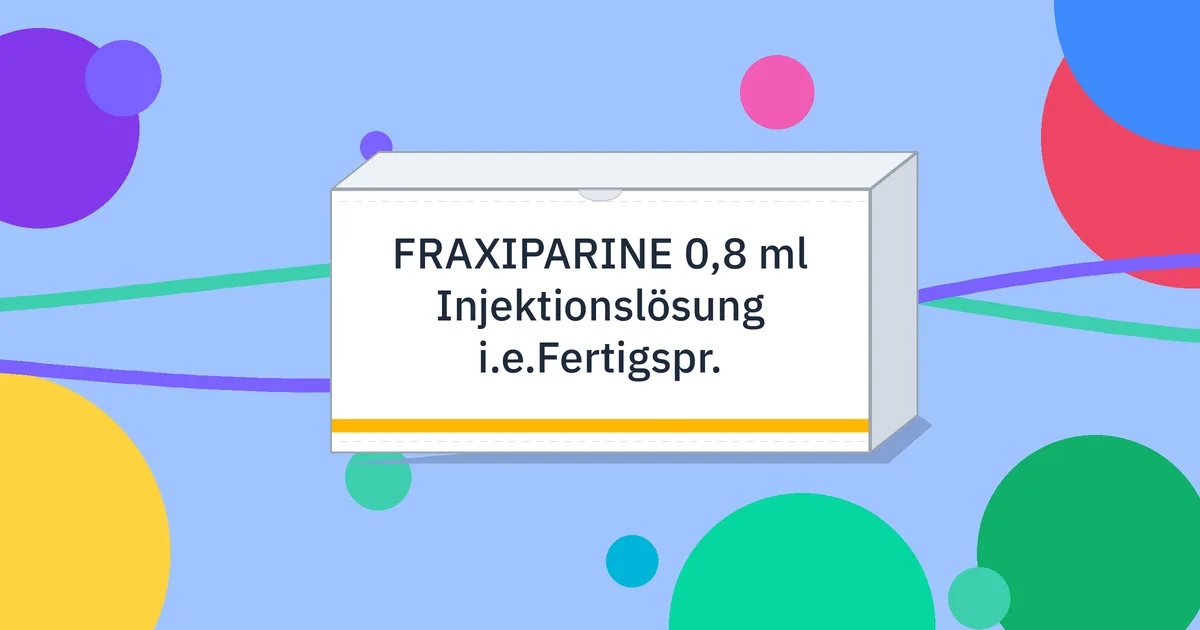Symbolbild: Packung mit der Aufschrift FRAXIPARINE 0,8 ml Injektionslösung i.e.Fertigspr. (PZN 13652129) – Verfügbarkeit und Bezug in Apotheken in Frankfurt am Main
