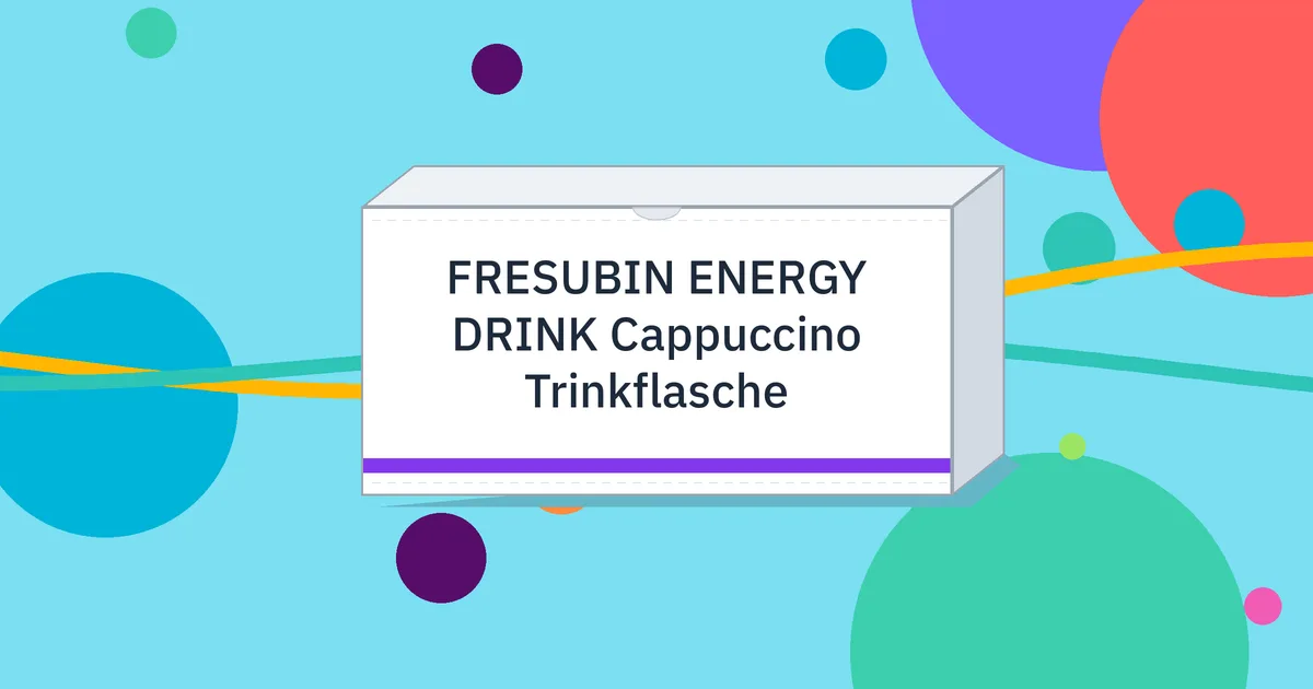 Symbolbild: Packung mit der Aufschrift FRESUBIN ENERGY DRINK Cappuccino Trinkflasche (PZN 19283207) – Verfügbarkeit und Bezug in Apotheken in Frankfurt am Main