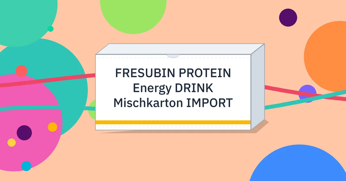 Symbolbild: Packung mit der Aufschrift FRESUBIN PROTEIN Energy DRINK Mischkarton IMPORT (PZN 19492460) – Verfügbarkeit und Bezug in Apotheken in Frankfurt am Main
