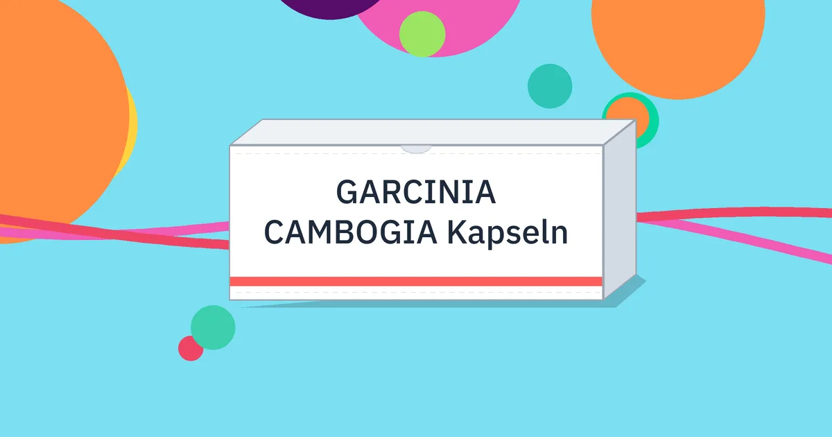 Symbolbild: Packung mit der Aufschrift GARCINIA CAMBOGIA Kapseln (PZN 16757225) – Verfügbarkeit und Bezug in Apotheken in Frankfurt am Main