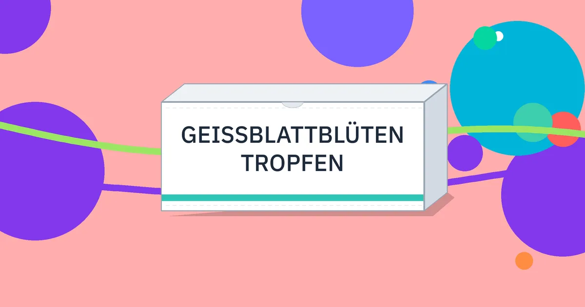 Symbolbild: Packung mit der Aufschrift GEISSBLATTBLÜTEN TROPFEN (PZN 14283349) – Verfügbarkeit und Bezug in Apotheken in Frankfurt am Main