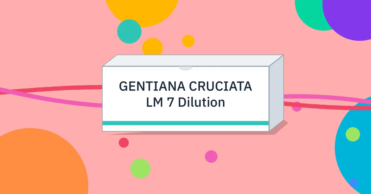 Symbolbild: Packung mit der Aufschrift GENTIANA CRUCIATA LM 7 Dilution (PZN 13499857) – Verfügbarkeit und Bezug in Apotheken in Frankfurt am Main