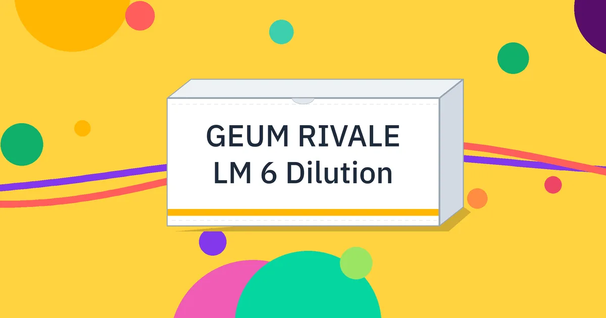 Symbolbild: Packung mit der Aufschrift GEUM RIVALE LM 6 Dilution (PZN 13542748) – Verfügbarkeit und Bezug in Apotheken in Frankfurt am Main