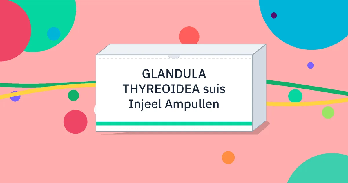 Symbolbild: Packung mit der Aufschrift GLANDULA THYREOIDEA suis Injeel Ampullen (PZN 00421316) – Verfügbarkeit und Bezug in Apotheken in Frankfurt am Main