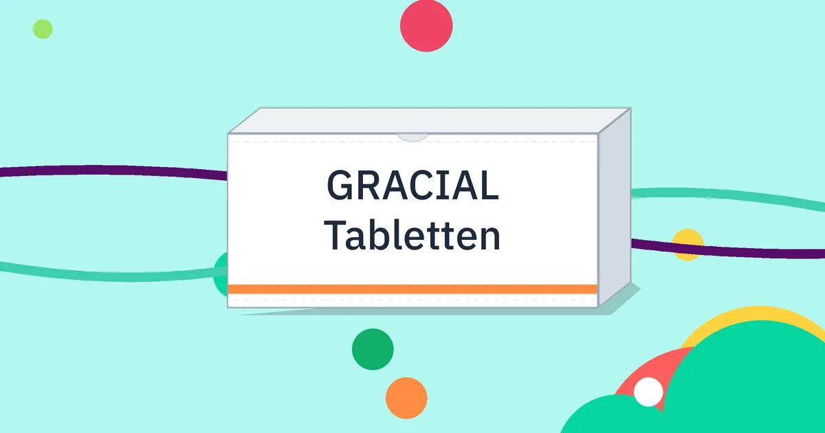 Symbolbild: Packung mit der Aufschrift GRACIAL Tabletten (PZN 06084038) – Verfügbarkeit und Bezug in Apotheken in Frankfurt am Main