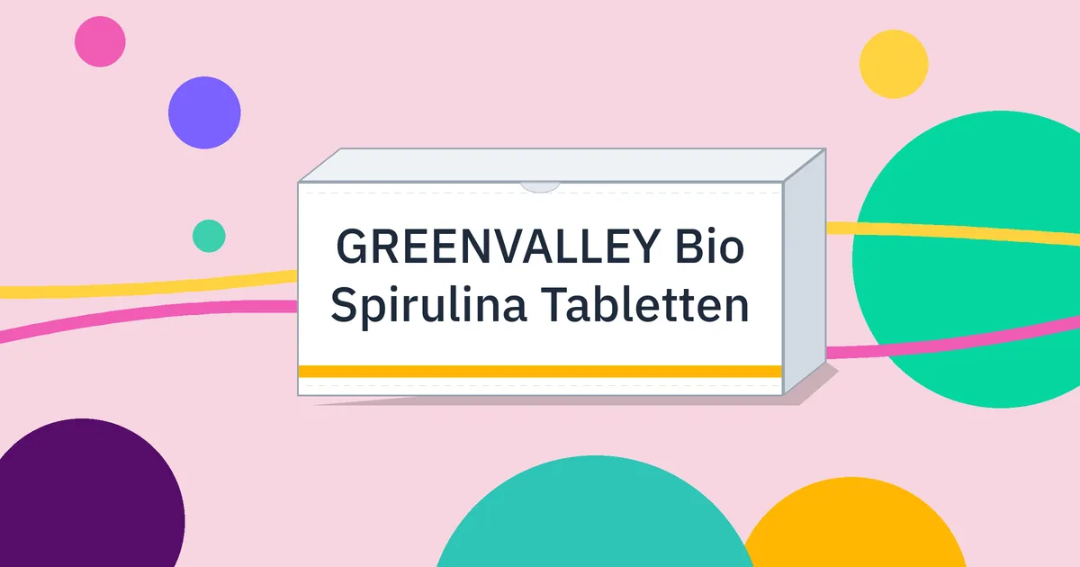 Symbolbild: Packung mit der Aufschrift GREENVALLEY Bio Spirulina Tabletten (PZN 01054067) – Verfügbarkeit und Bezug in Apotheken in Frankfurt am Main