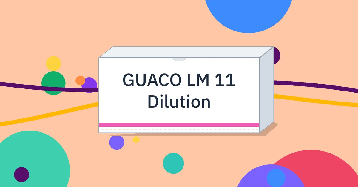 Symbolbild: Packung mit der Aufschrift GUACO LM 11 Dilution (PZN 13547935) – Verfügbarkeit und Bezug in Apotheken in Frankfurt am Main