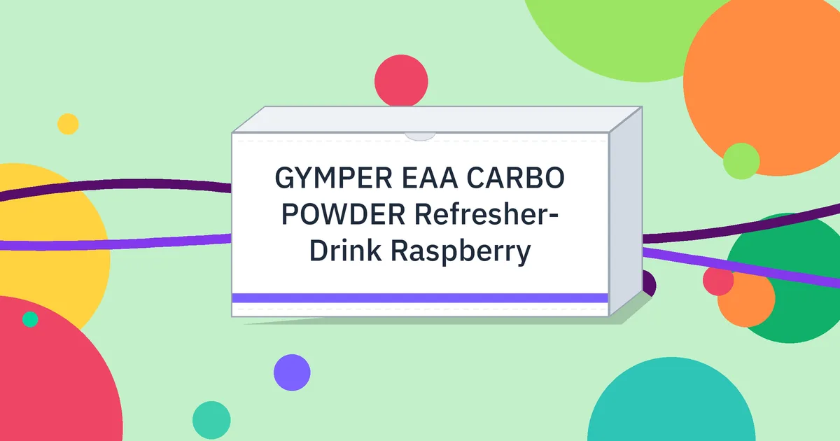 Symbolbild: Packung mit der Aufschrift GYMPER EAA CARBO POWDER Refresher-Drink Raspberry (PZN 15741966) – Verfügbarkeit und Bezug in Apotheken in Frankfurt am Main