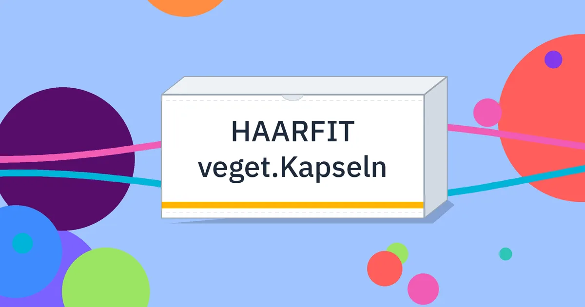Symbolbild: Packung mit der Aufschrift HAARFIT veget.Kapseln (PZN 04837723) – Verfügbarkeit und Bezug in Apotheken in Frankfurt am Main
