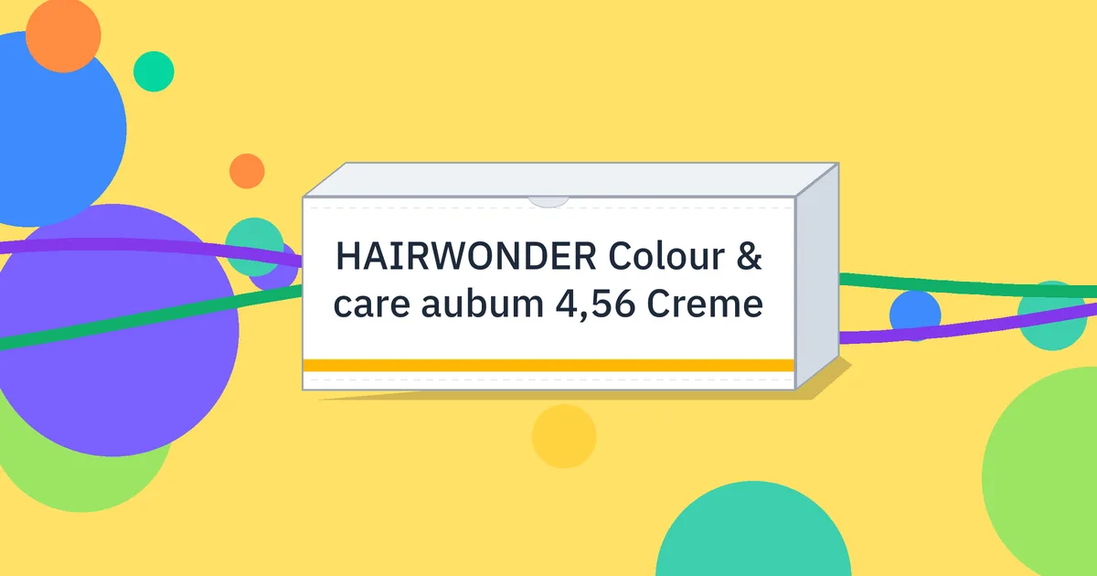 Symbolbild: Packung mit der Aufschrift HAIRWONDER Colour & care aubum 4,56 Creme (PZN 09440781) – Verfügbarkeit und Bezug in Apotheken in Frankfurt am Main