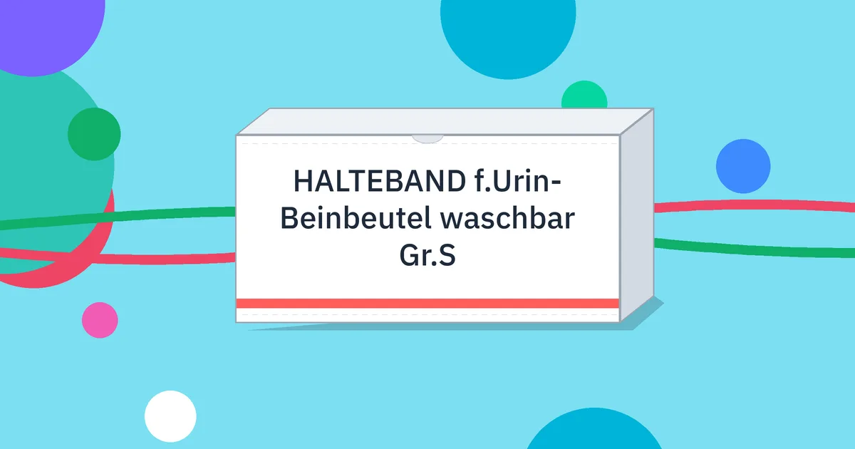 Symbolbild: Packung mit der Aufschrift HALTEBAND f.Urin-Beinbeutel waschbar Gr.S (PZN 03079054) – Verfügbarkeit und Bezug in Apotheken in Frankfurt am Main