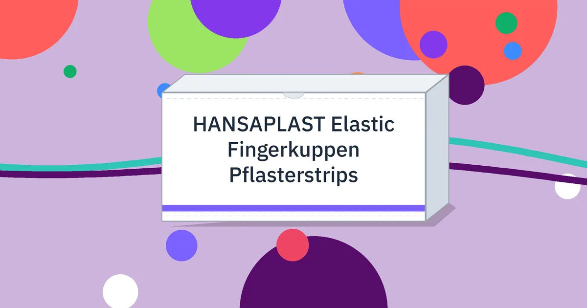 Symbolbild: Packung mit der Aufschrift HANSAPLAST Elastic Fingerkuppen Pflasterstrips (PZN 16739724) – Verfügbarkeit und Bezug in Apotheken in Frankfurt am Main