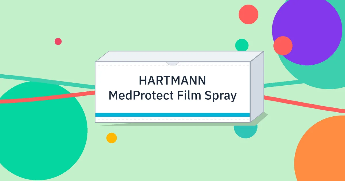 Symbolbild: Packung mit der Aufschrift HARTMANN MedProtect Film Spray (PZN 19957284) – Verfügbarkeit und Bezug in Apotheken in Frankfurt am Main