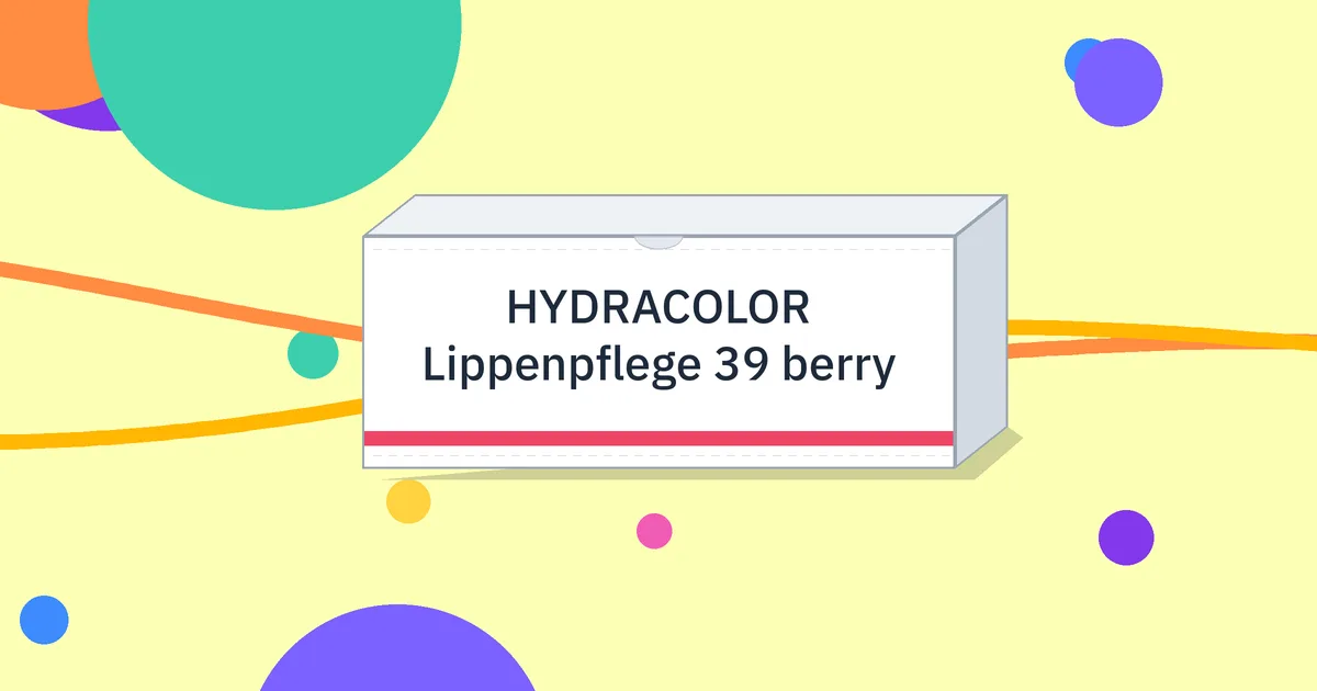 Symbolbild: Packung mit der Aufschrift HYDRACOLOR Lippenpflege 39 berry (PZN 00925672) – Verfügbarkeit und Bezug in Apotheken in Frankfurt am Main