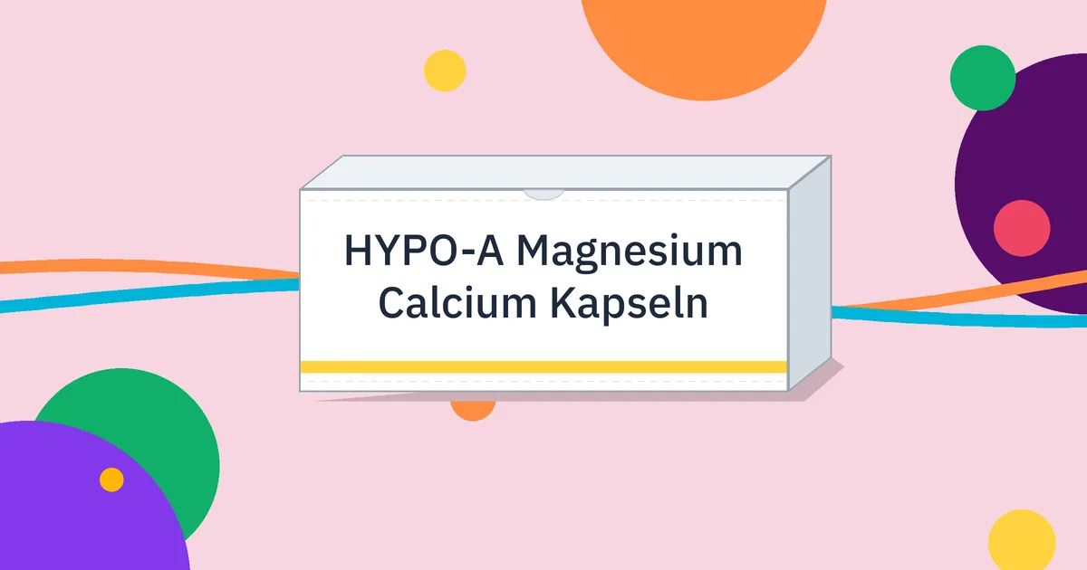 Symbolbild: Packung mit der Aufschrift HYPO-A Magnesium Calcium Kapseln (PZN 00589033) – Verfügbarkeit und Bezug in Apotheken in Frankfurt am Main
