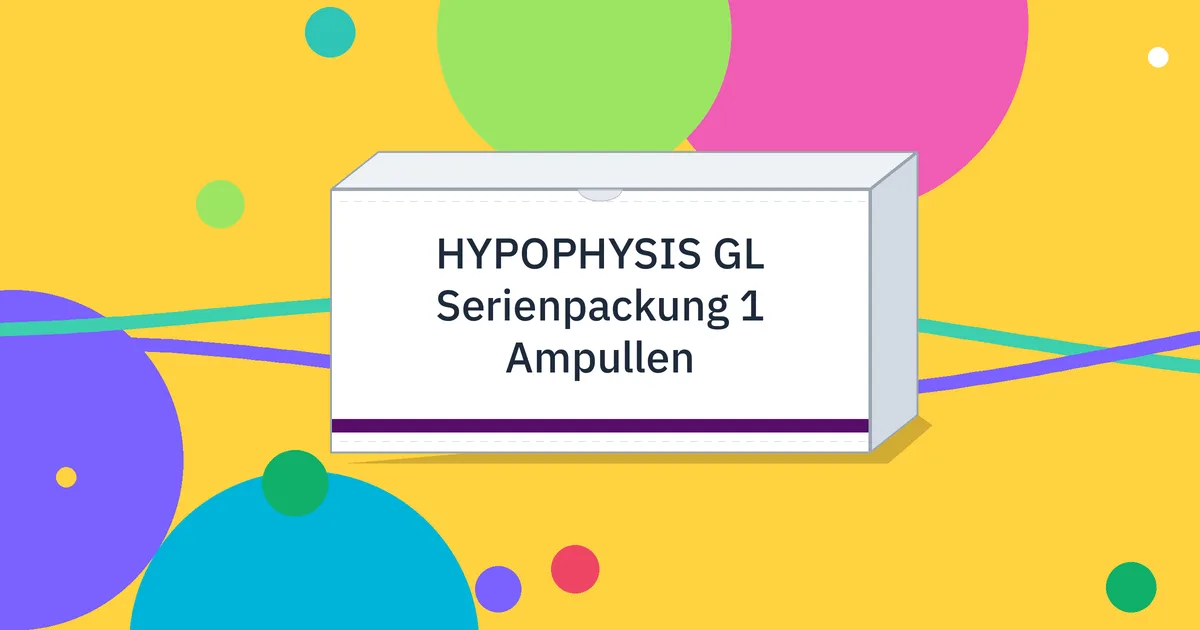 Symbolbild: Packung mit der Aufschrift HYPOPHYSIS GL Serienpackung 1 Ampullen (PZN 00848049) – Verfügbarkeit und Bezug in Apotheken in Frankfurt am Main