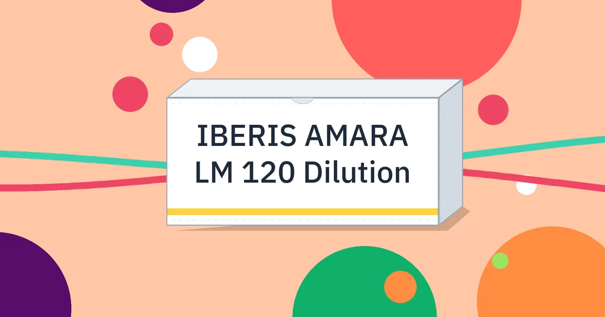 Symbolbild: Packung mit der Aufschrift IBERIS AMARA LM 120 Dilution (PZN 12891725) – Verfügbarkeit und Bezug in Apotheken in Frankfurt am Main