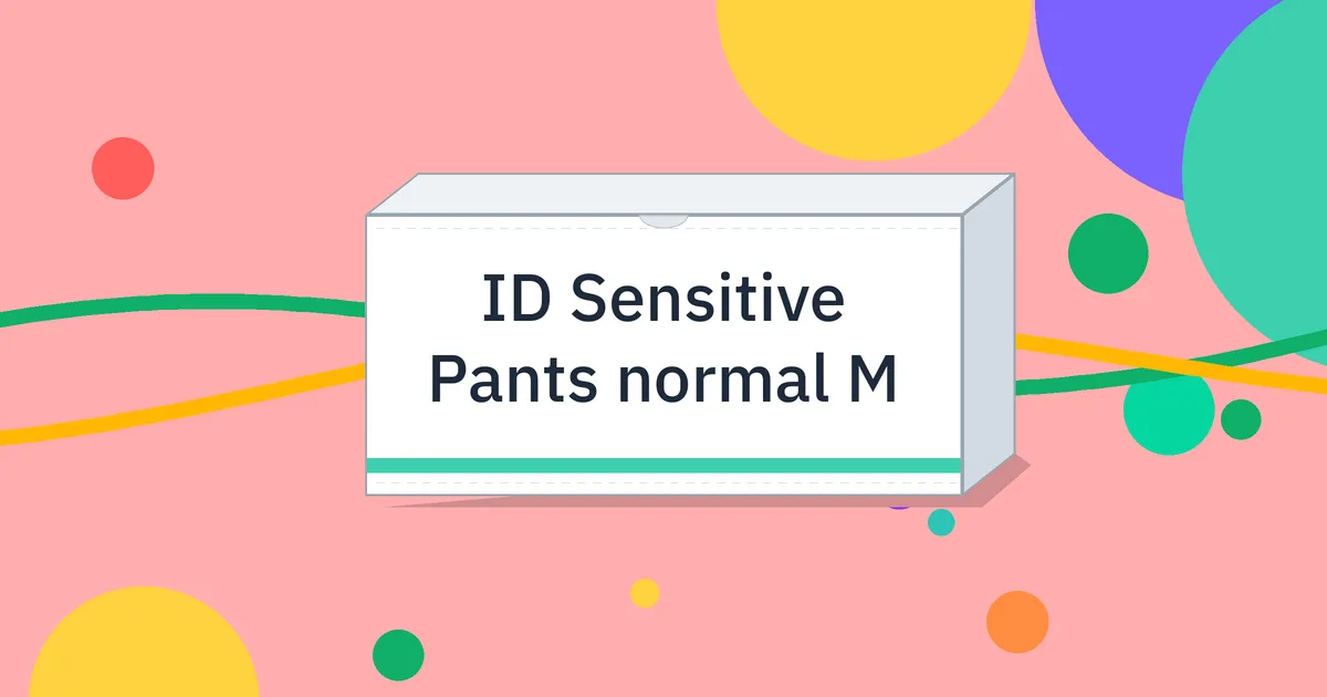 Symbolbild: Packung mit der Aufschrift ID Sensitive Pants normal M (PZN 19893650) – Verfügbarkeit und Bezug in Apotheken in Frankfurt am Main